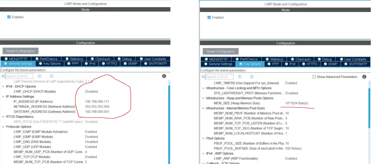 STM32 Ethernet Sever (UDP and TCP) - AMS and STM32